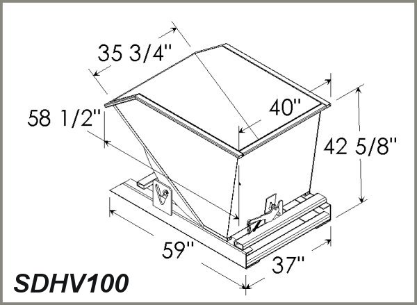 Conteneurs auto-basculant en acier SDHV