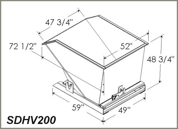 Conteneurs auto-basculant en acier SDHV